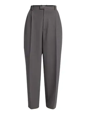 Bottega Veneta Tapered Wool Stretch Tricotine Trousers - Graphite