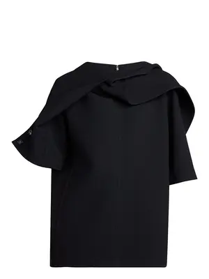 Bottega Veneta Bottega Veneta Light Double Wool Crepe Top Nero