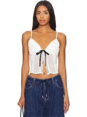 MORE TO COME X Maggie Macdonald Myla Top - White