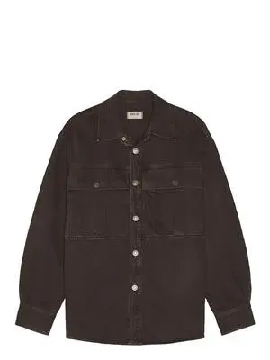 AGOLDE Axel Shirt In Chocolate - Umber