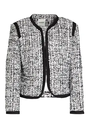 Sandro Sequin-embellished Metallic Tweed Jacket - Black