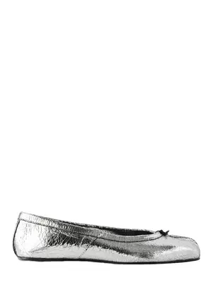MAISON MARGIELA-Maison Margiela Tabi Cracked-leather Ballet Flats