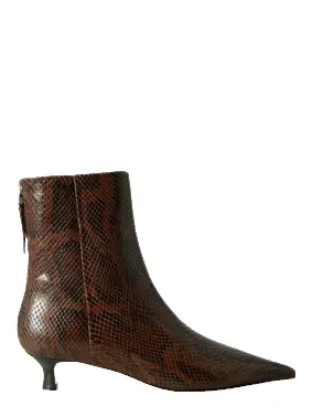 aeydĒ-Aeyde Zoe Snake-effect Leather Ankle Boots