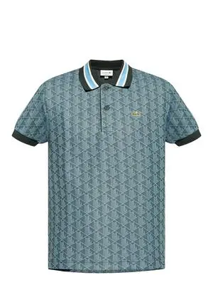 Lacoste Monogram Pattern Polo Shirt - Green