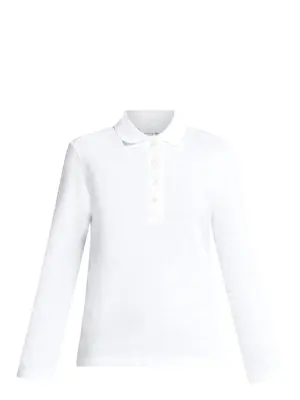 Lacoste Stretch Cotton Polo Top - White
