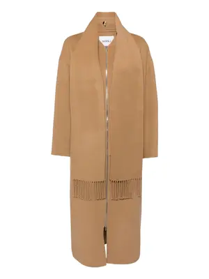 Goen.j Detachable-muffler Zip-up Coat - Neutrals