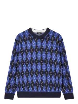 STUDIO TOMBOY Argyle Jumper - Blue