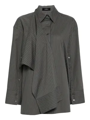 Goen.j Knotted Cotton Shirt - Grey