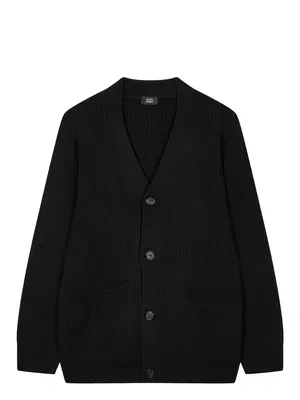 STUDIO TOMBOY Ribbed-knit Cardigan - Black