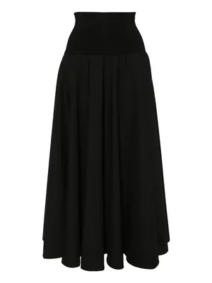 AGNÈS B. Tabou Mid-calf Skirt - Black