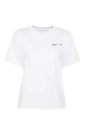 AGNÈS B. Logo-print Cotton T-shirt - White