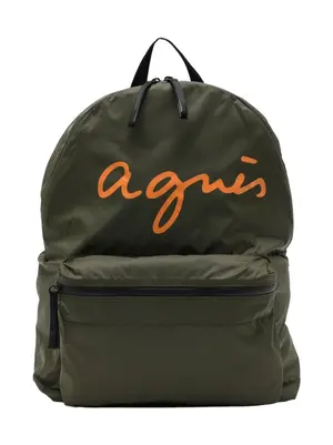 AGNÈS B. Logo-printed Backpack - Green