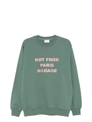Drole De Monsieur Slogan-print Sweatshirt - Green