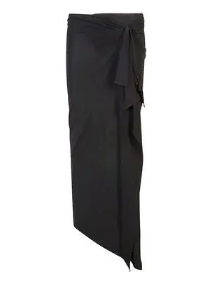 Attico Asymmetric Skirt - Black