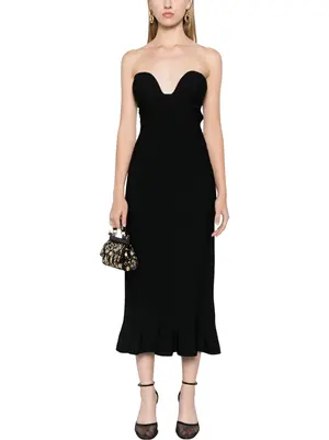 NENSI DOJAKA Knitted Midi Dress - Black
