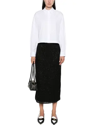 Peserico Mesh Midi Skirt - Black