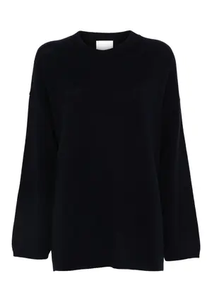 ALLUDE Cashmere Crew-neck Sweater - Blue