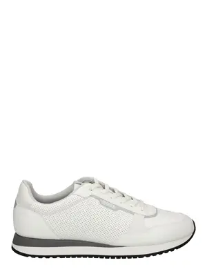 BOSS Panelled Perforated Sneakers - White