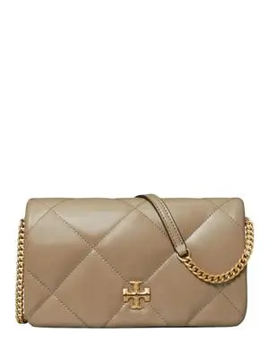 Tory Burch Kira Diamond-quilted Wallet-on-chain - Brown