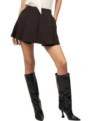 Equipment Letisha Pleated Miniskirt - True Black