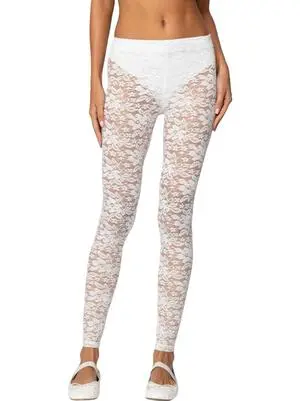 EDIKTED Sheer Lace Leggings