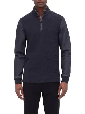 Bugatchi Bugatchi Quarter-Zip Pullover Black