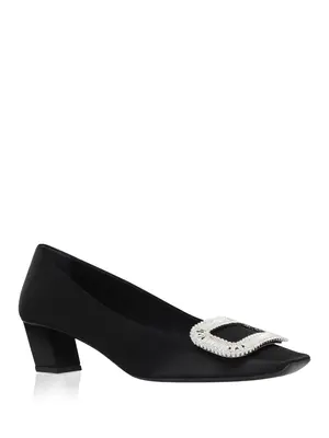 ROGER VIVIER Satin Belle Vivier 45 Pumps Black