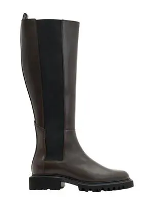 ALLSAINTS Leather Maeve Knee-high Boots - Brown