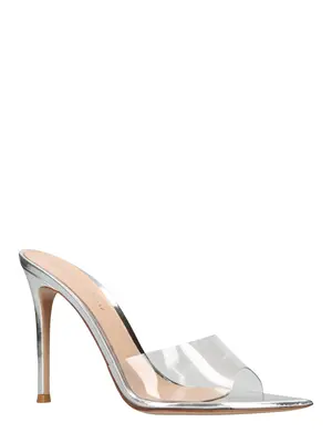 GIANVITO ROSSI Gianvito Rossi Elle Mules 105 Silver