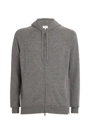 Derek Rose Cashmere Finley Hoodie Silver