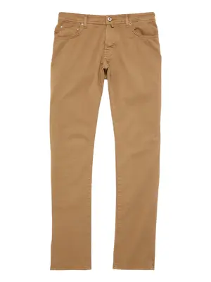 Jacob Cohen Jacob Cohën Stretch-Cotton Slim Fit Trousers Brown