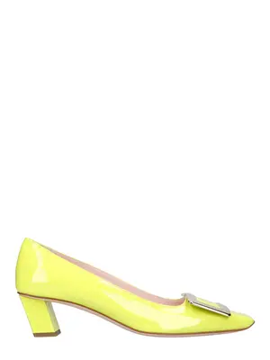 ROGER VIVIER Roger Vivier Patent Leather Pumps With Buckle Detail Green