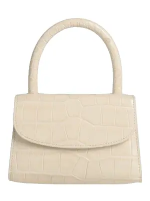 By Far Handbag In Cow Leather With Crocodile Print - White