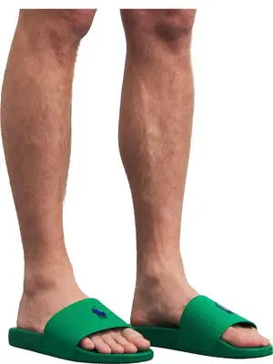 Polo Ralph Lauren Polo Ralph Lauren Embossed Pony Slides Green