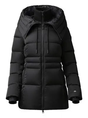 Soia & Kyo June Water Repellent 700 Fill Power Down Quilted Jacket With Bib Inset - Black
