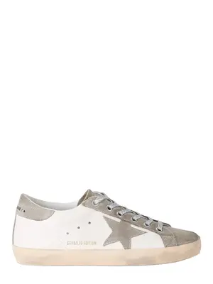 GOLDEN GOOSE Golden Goose Suede Super-Star Sneakers White
