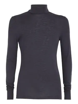 Hanro Wool-silk Thermal Roll Neck Sweater - Grey