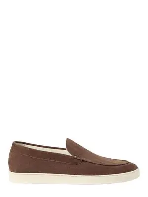 Brunello Cucinelli Suede Slip-on Sneakers - Brown