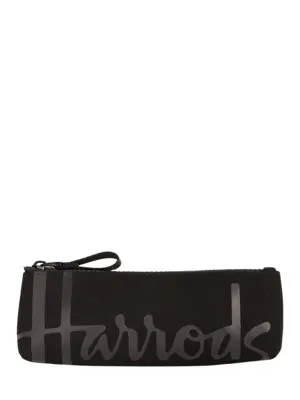Harrods Cotton Logo Pencil Case - Black