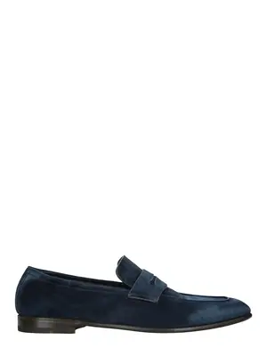 Zegna Suede L’Asola Loafers Blue