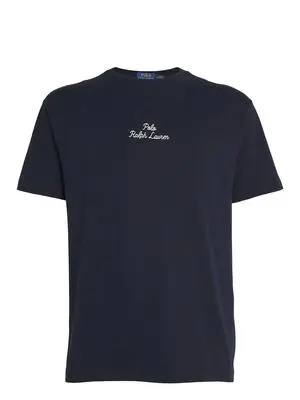 Polo Ralph Lauren Cotton Cursive Logo T-shirt - Navy