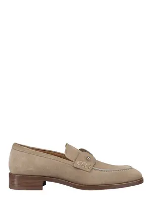 CHRISTIAN LOUBOUTIN Chambelimoc Suede Loafers - Red