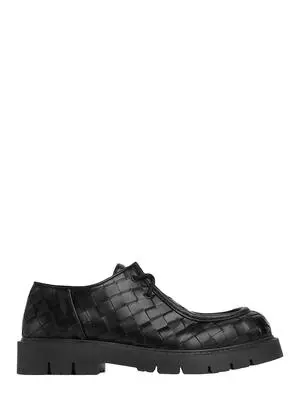 Bottega Veneta Leather Haddock Lace-up Shoes - Black
