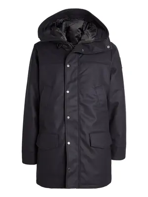 Canada Goose Wool Langford Parka Jacket - Navy