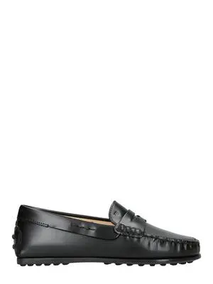 TOD'S Leather Mocassino Driving Shoes - Black