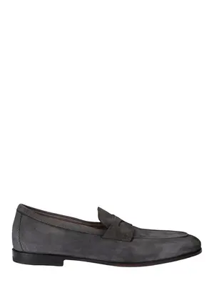 Santoni Santoni Suede Penny Loafers Grey