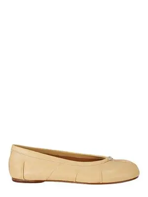MAISON MARGIELA Leather Tabi Ballet Flats Yellow