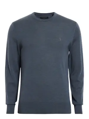 ALLSAINTS Mode Ramskull Merino Wool Sweater Blue