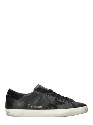GOLDEN GOOSE Leather Super-Star Sneakers Black