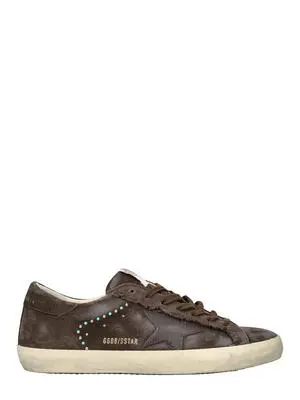 GOLDEN GOOSE Leather Super-Star Sneakers Brown